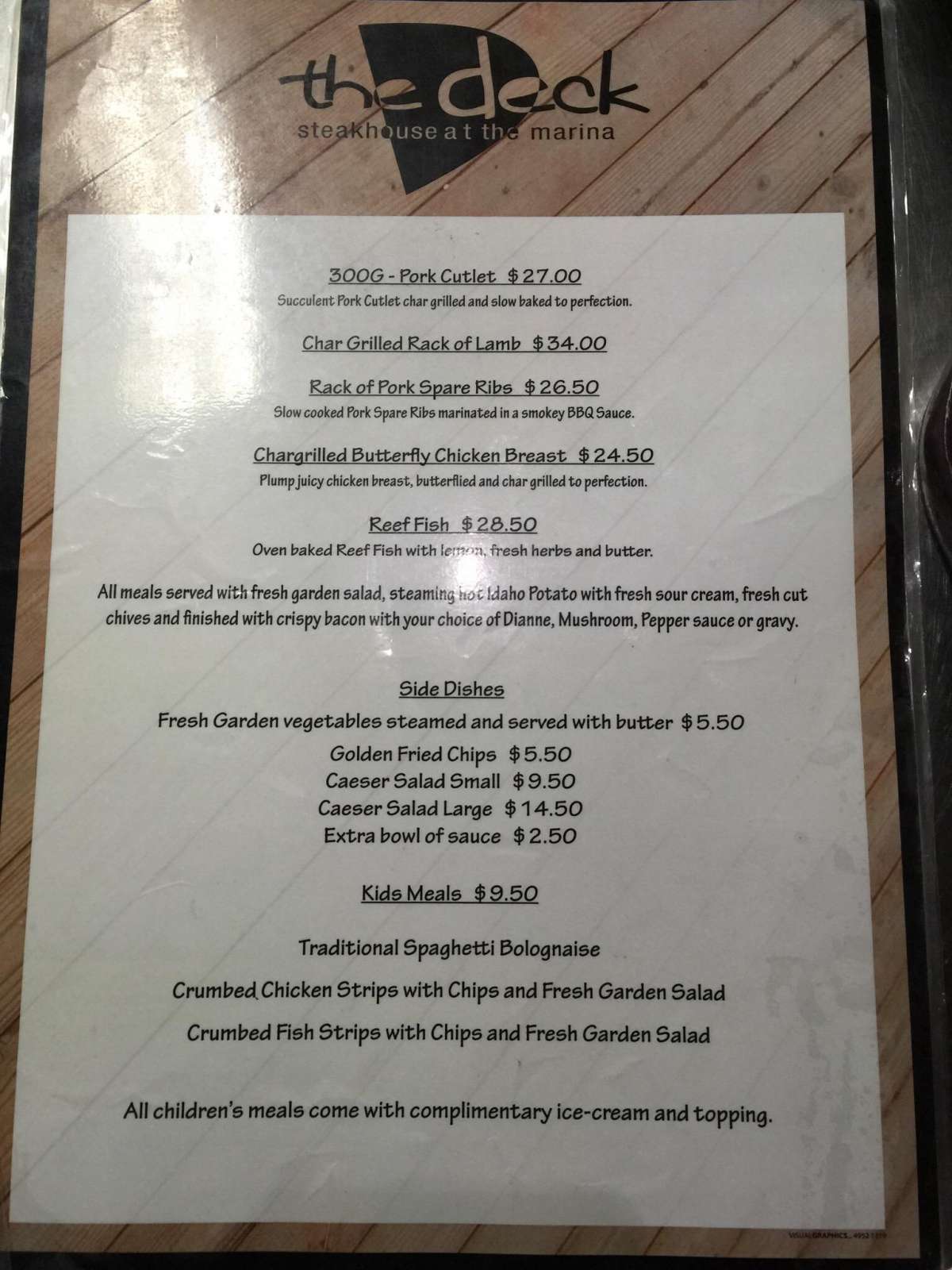 The Deck Steakhouse Restaurant - Best Food | Delivery | Menu | Coupons ...